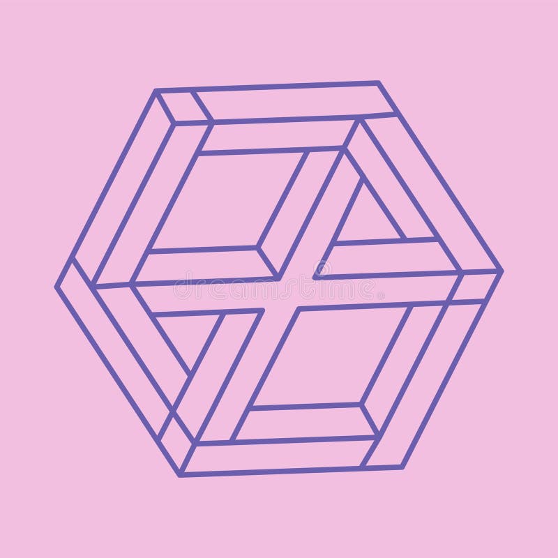 Impossible Shape. Logo. Sacred Geometry Figure. Optical Illusion ...