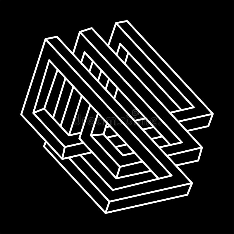 Impossible Shape. Optical Art. Web Design Element. Optical Illusion ...