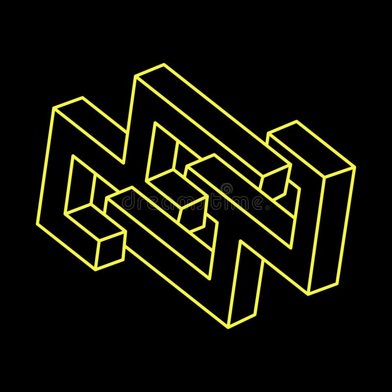 Impossible Shapes Logo Design, Optical Illusion Objects. Optical Art ...