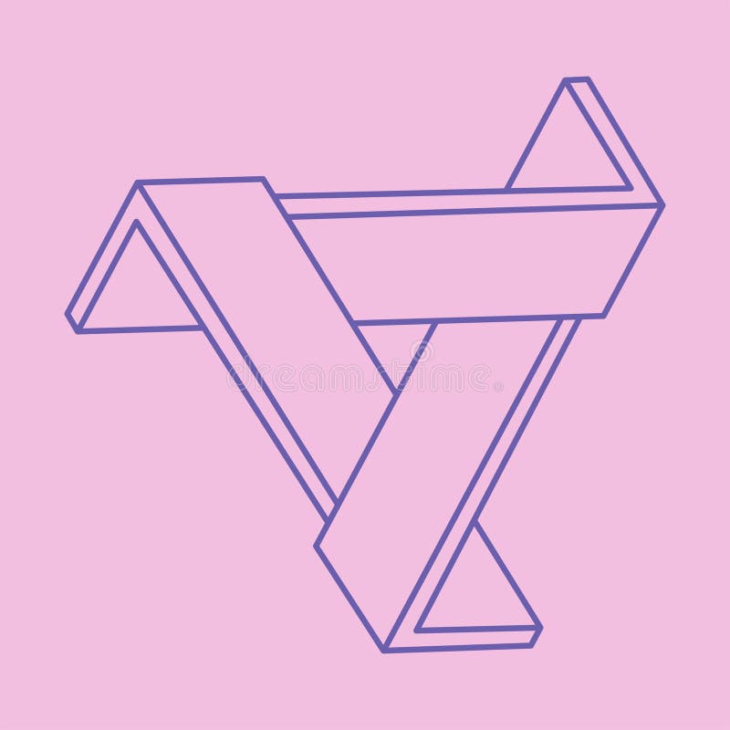 Impossible Shapes, Optical Illusion Logo, Vector Triangle. Optical Art ...