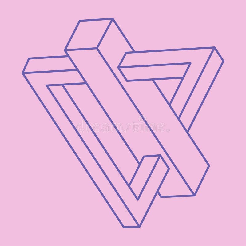 Impossible Shapes, Optical Illusion Logo, Vector Triangle. Optical Art ...