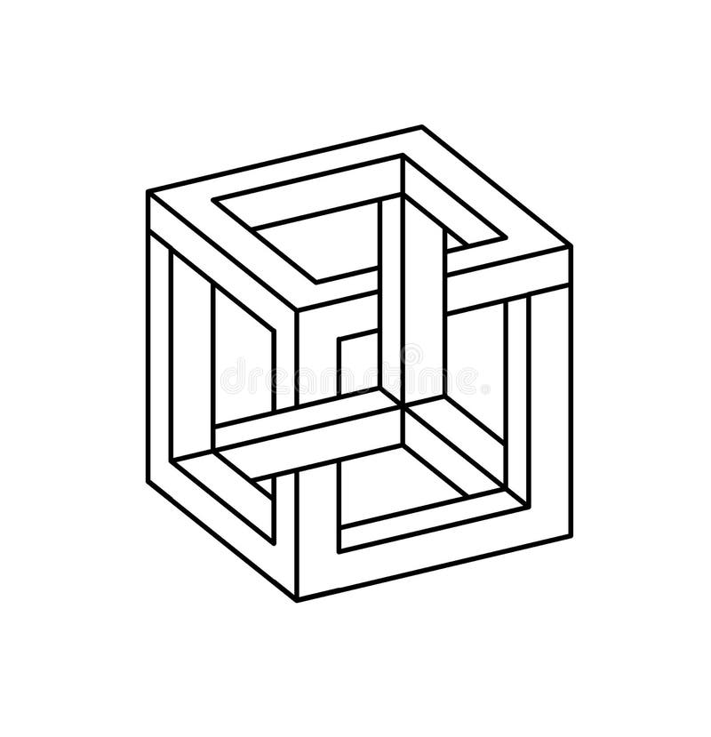 Impossible Shapes. Optical Illusion. Vector Illustration Isolated on ...