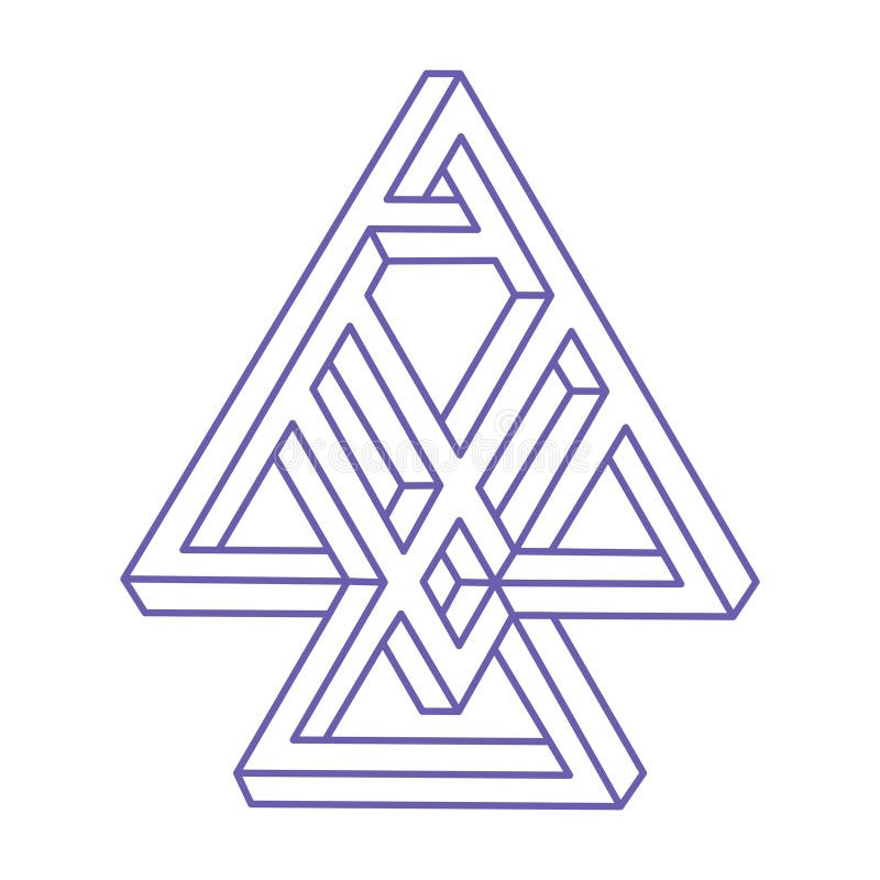 Impossible Shapes. Sacred Geometry Figure. Optical Illusion. Abstract ...