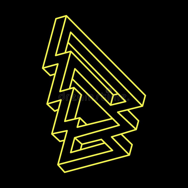 Impossible Shapes. Sacred Geometry Figure. Optical Illusion. Abstract ...