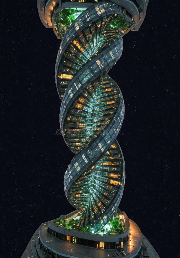 Impossible Skyscraper Building Twisted DNA Double Helix Architecture ...