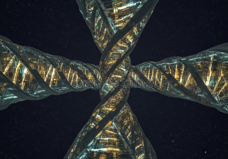 Building Twisted Dna Double Helix Architecture Stock Illustrations – 9 ...