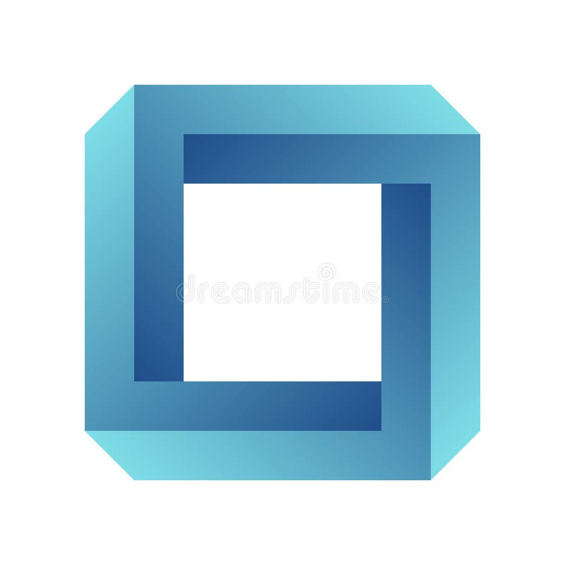 Impossible Square. Eternal Figure Stock Illustration - Illustration of ...