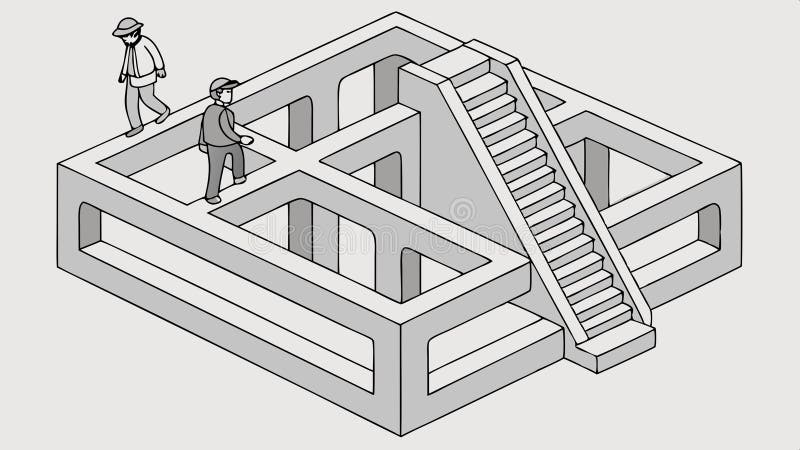 Impossible Staircase Design, Optical Illusion, Geometric and Mind ...