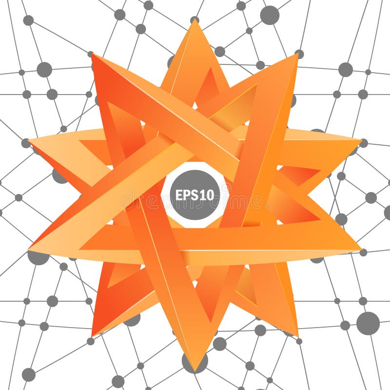 Impossible Star Outline. Impossible Shape Pentagram on White Background ...