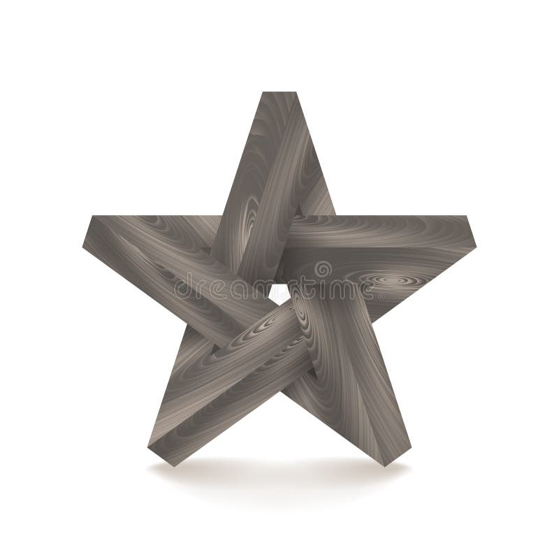 Impossible Star. Imitation Wood Stock Vector - Illustration of element ...