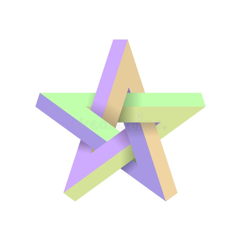 Impossible Star. Vector Illustrstion Stock Illustration - Illustration ...