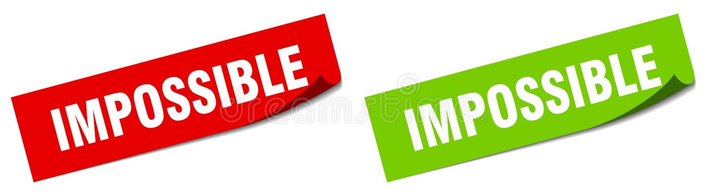 Impossible Sticker Stock Illustrations – 667 Impossible Sticker Stock ...