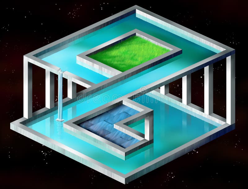 Impossible structure stock illustration. Illustration of deco - 10741843