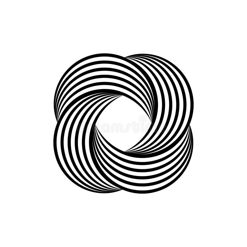 Impossible Symbol. Rounded Square Linear Shape. Infinite Knot Sign ...