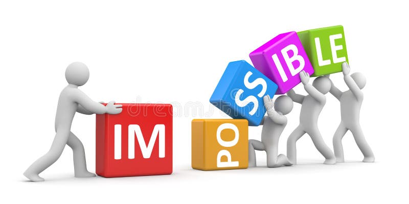 Impossible task metaphor stock illustration. Illustration of people ...