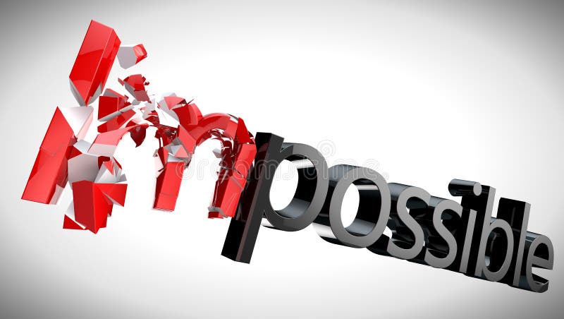 Impossible text stock illustration. Illustration of grunge - 52780304