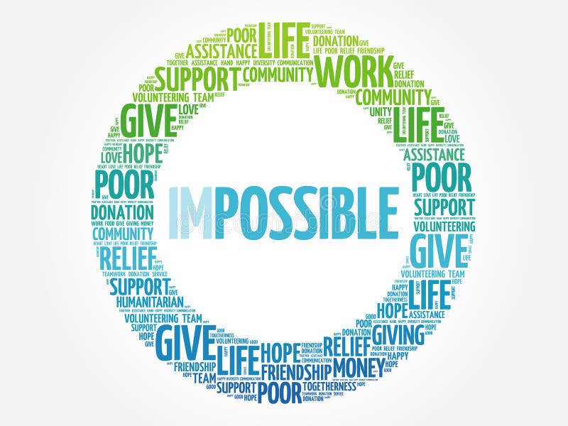 Impossible To Possible Word Cloud Stock Illustration - Illustration of ...