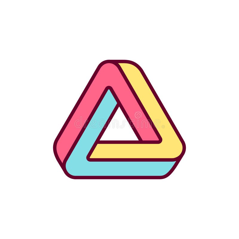 Impossible triangle icon stock vector. Illustration of cmyk - 91941395 Impossible triangle icon stock vector. Illustration of cmyk - 91941395
