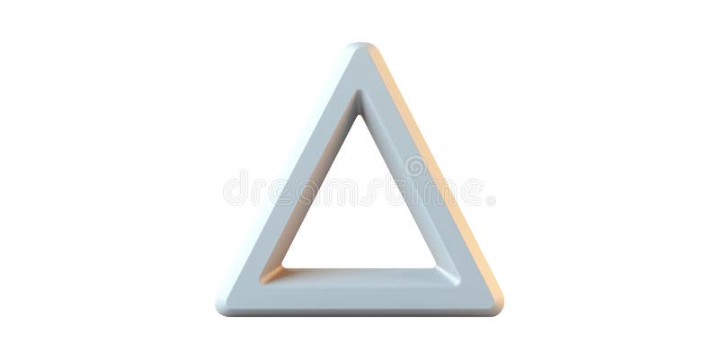 Impossible Triangle Optical Illusion. 3D Penrose Triangle Isolated on ...