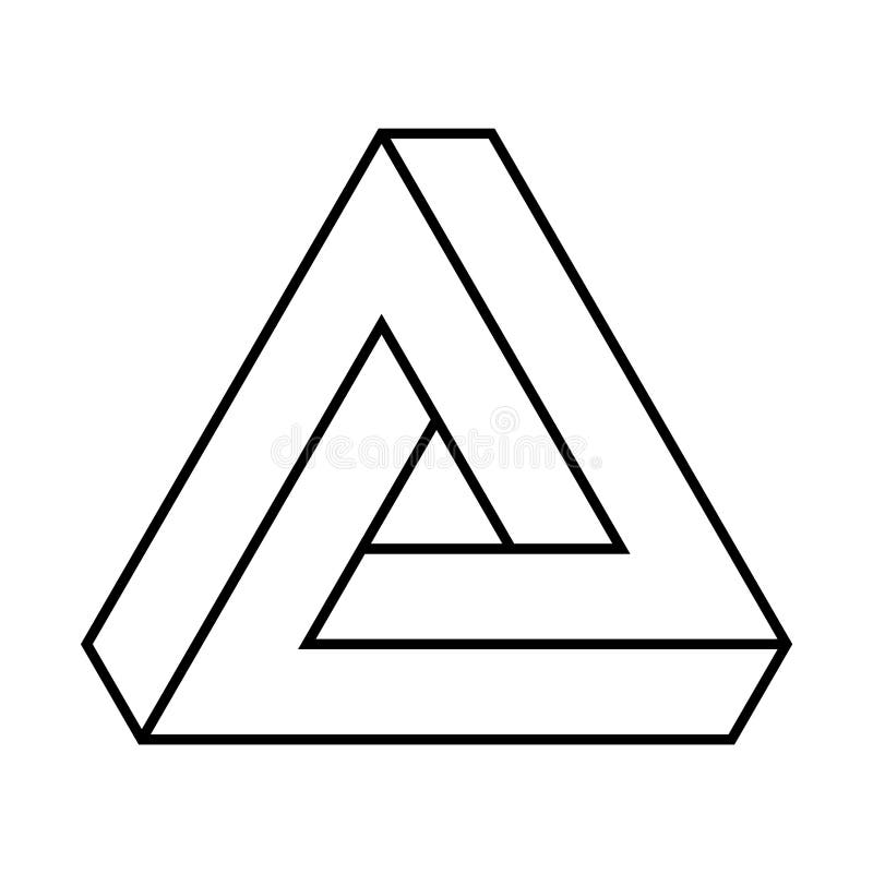 Impossible Triangle Shape. Optical Illusion Paradox. Outline of Endless ... Impossible Triangle Shape. Optical Illusion Paradox. Outline of Endless ...