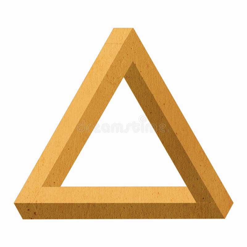 Impossible Triangle Sign Isometric Cubes Shape Stock Vector ...