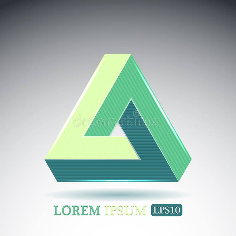 Impossible triangle stock vector. Illustration of deceptive - 43754118