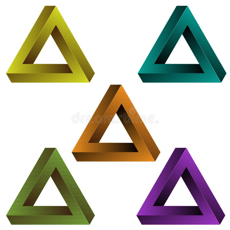 Impossible triangles stock vector. Illustration of optical - 43754160