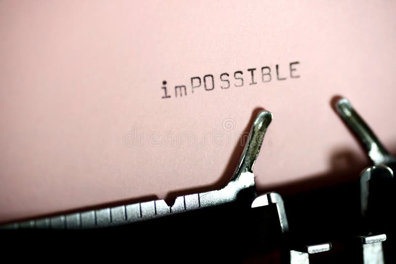 ImPossible Typing stock image. Image of paper, message - 36288241