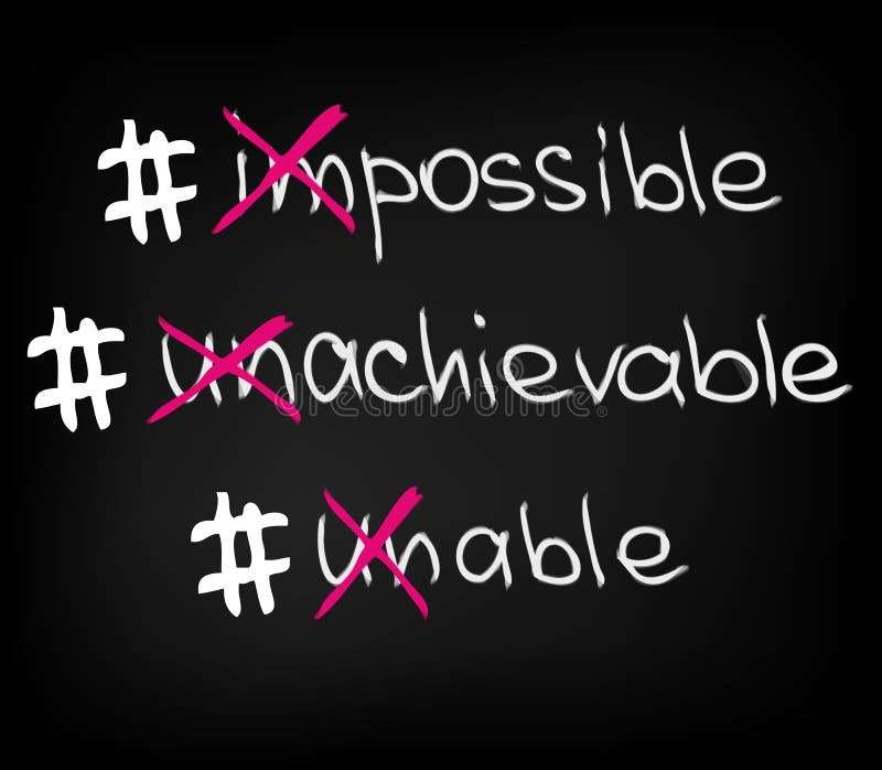 Impossible Unachievable Unable5 Stock Vector - Illustration of ...