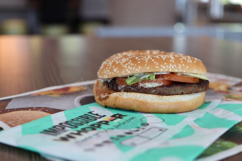Impossible Whopper at a Burger King Restaurant. Editorial Photo - Image ...