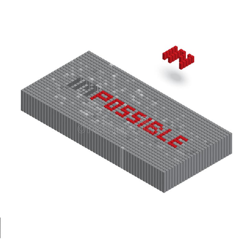 Man Cut Out Impossible Word Stock Vector - Illustration of calendar ...