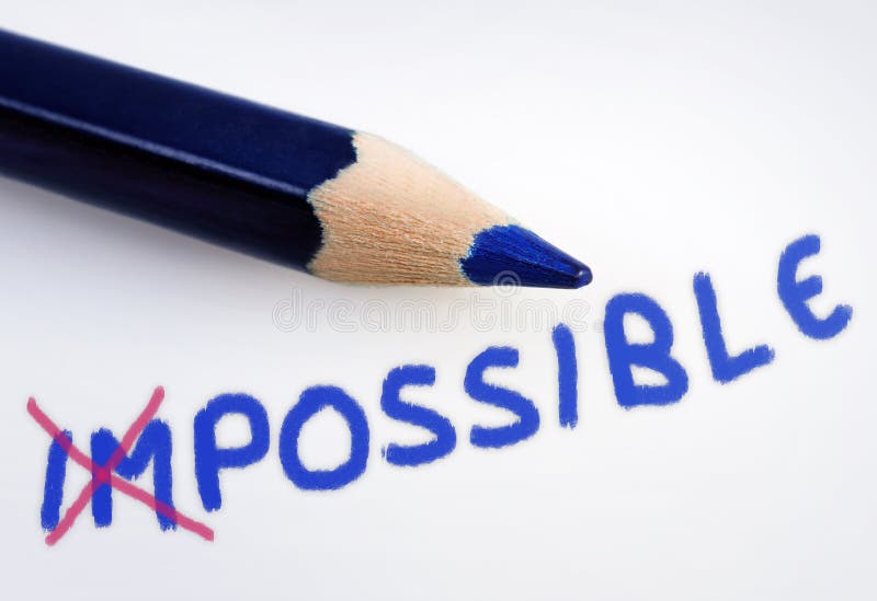 Impossible word stock image. Image of attitude, change - 36803687