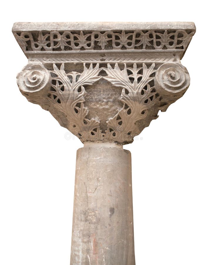 Impost Capital Isolated on White Background Stock Image - Image of ...