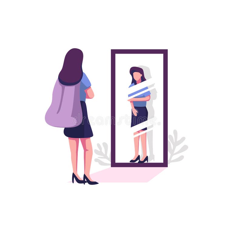 Imposter Syndrom Flat Style Illustration Vector Design Stock Vector ...