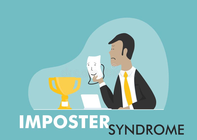 Imposter Syndrome Concept at Work. Vector Stock Vector - Illustration ...