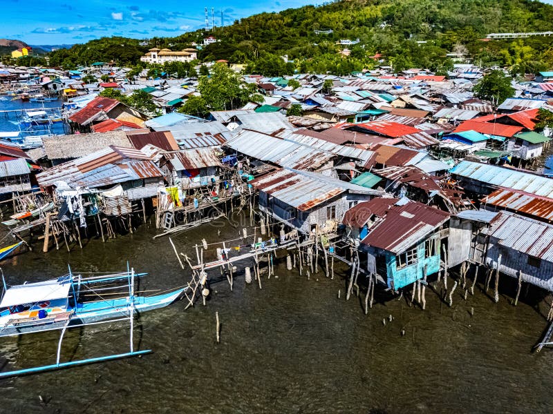 Impoverished District of Coron Town, Palawan, Philippines Stock Image ...