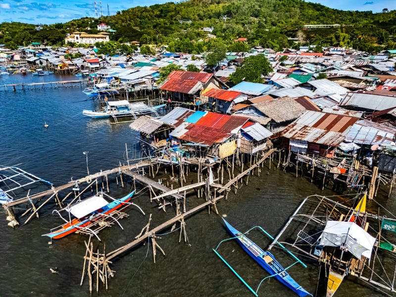 Impoverished District of Coron Town, Palawan, Philippines Stock Image ...