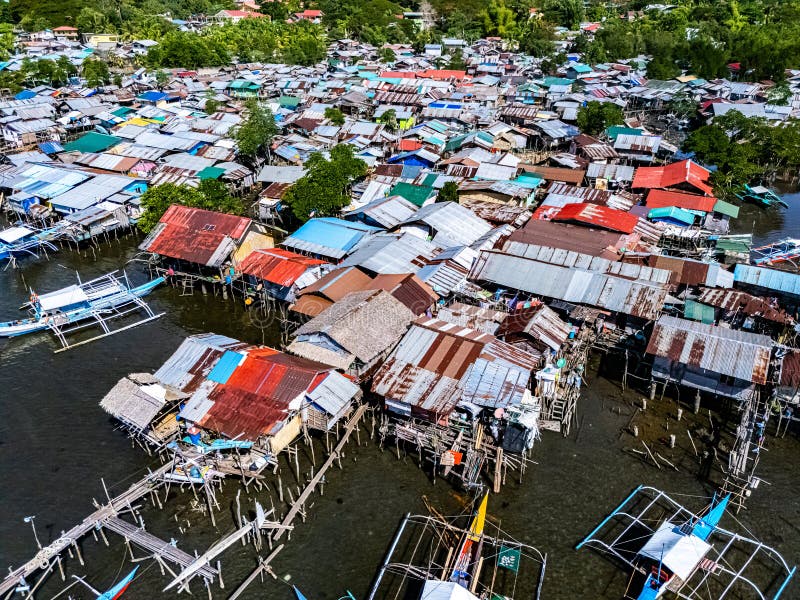 Impoverished District of Coron Town, Palawan, Philippines Stock Image ...