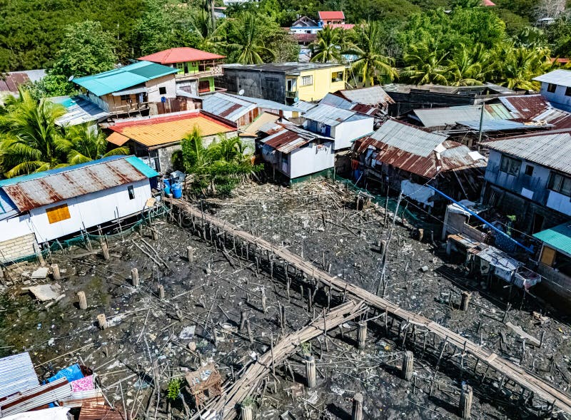 Impoverished District of Coron Town, Palawan, Philippines Stock Image ...