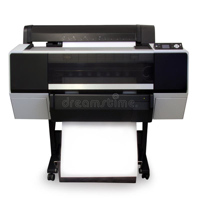 Impresora Ancha Del Formato (trazador De Gráficos) Foto de archivo ...