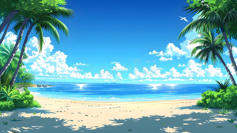 Impress the Horizon of a Tropical Beach Stock Image - Image of wave ...