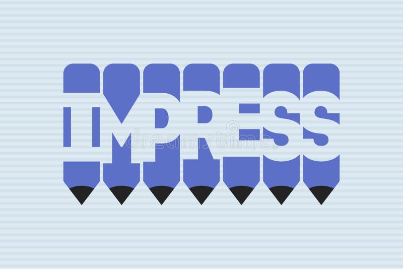 Impress Text with Pen Symbol Creative Ideas Design Stock Vector ...