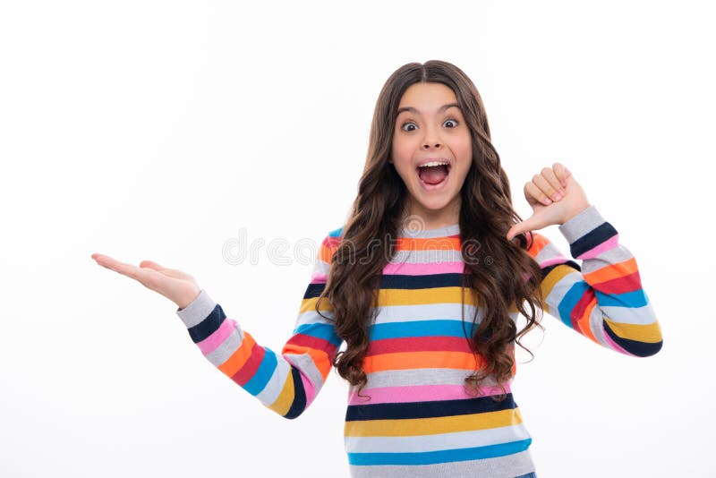 Impressed Teenage Girl Showing Recommendation Copyspace. Child Teenager ... Impressed Teenage Girl Showing Recommendation Copyspace. Child Teenager ...