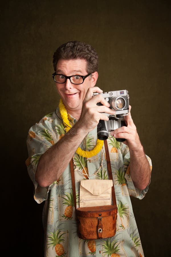 Impressed Tourist stock image. Image of garland, dress - 17696883