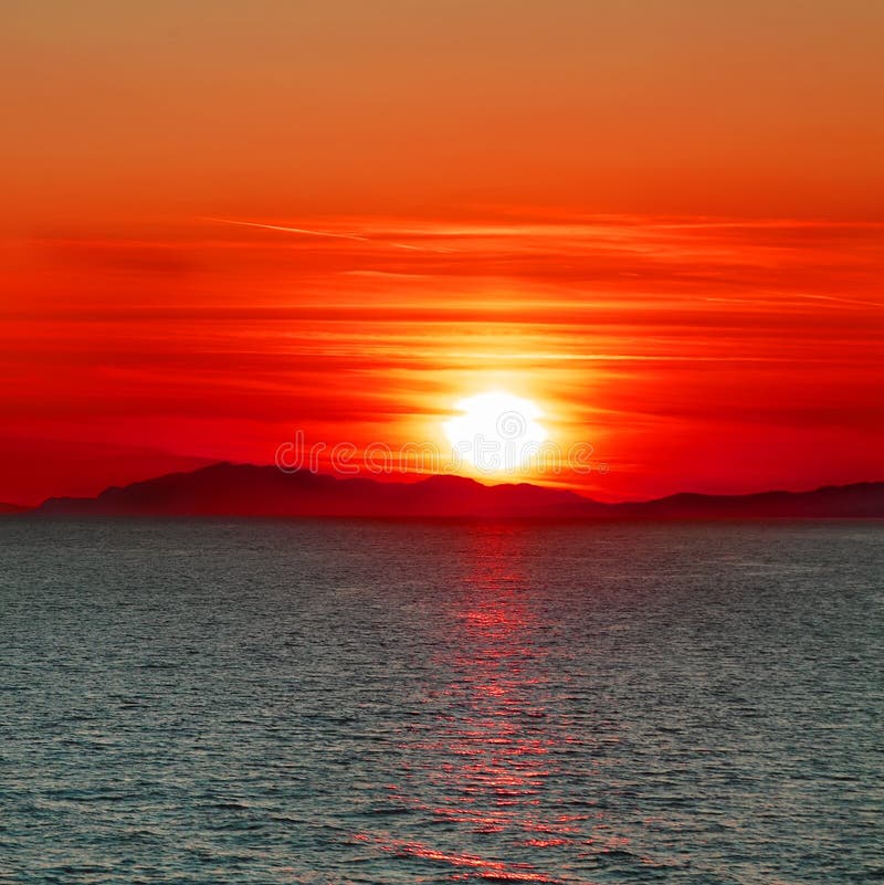 Bloody Sunset Under the Industrial Depressive City Stock Photo - Image ...