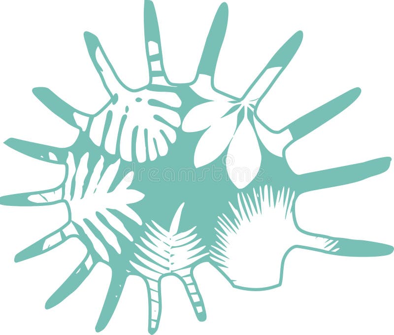 Blue shell icon stock vector. Illustration of flower - 171993769