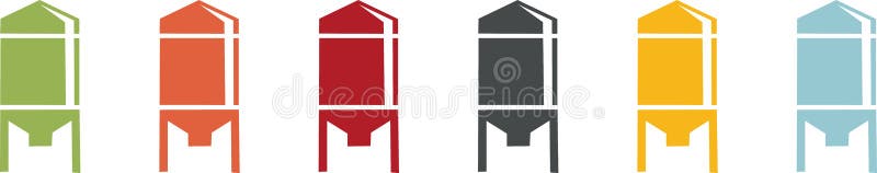 Grain silo icon stock vector. Illustration of vector - 172656256