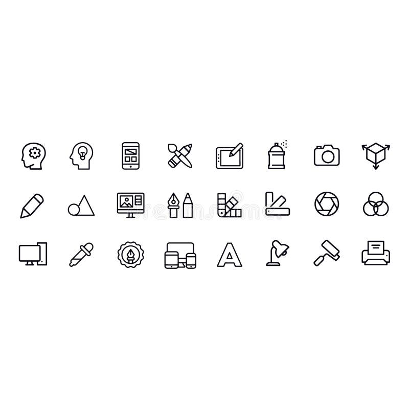 Design Pro Icons Vector Design Stock Vector - Illustration of ...