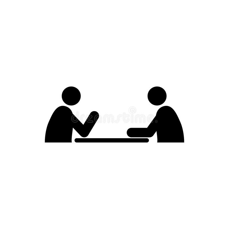 Two People Talking Table Icon Stock Illustrations – 322 Two People ...
