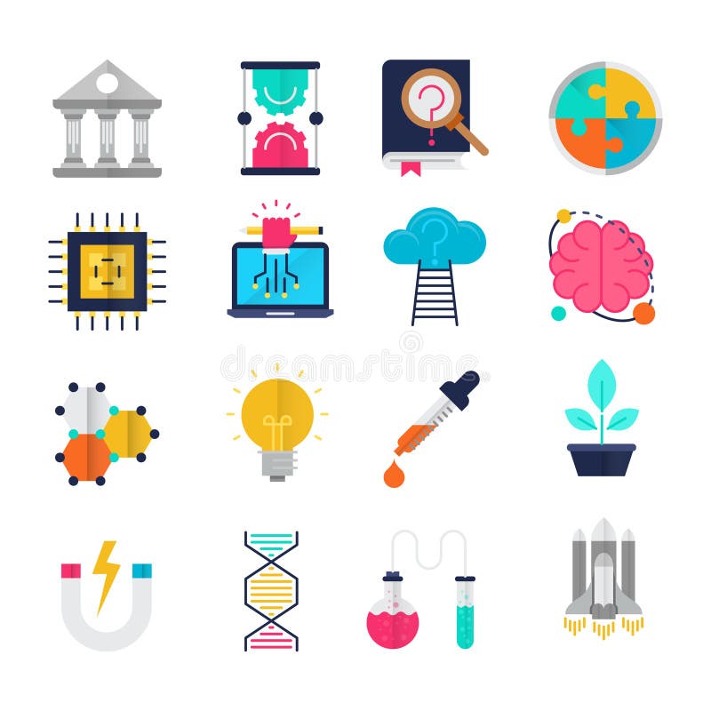 Science Icons Set. Useful Graphic Elements for Your Projects. Stock ...
